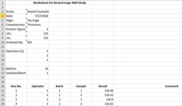 Measurement System Analysis/Gage R&R Options in SPC for Excel